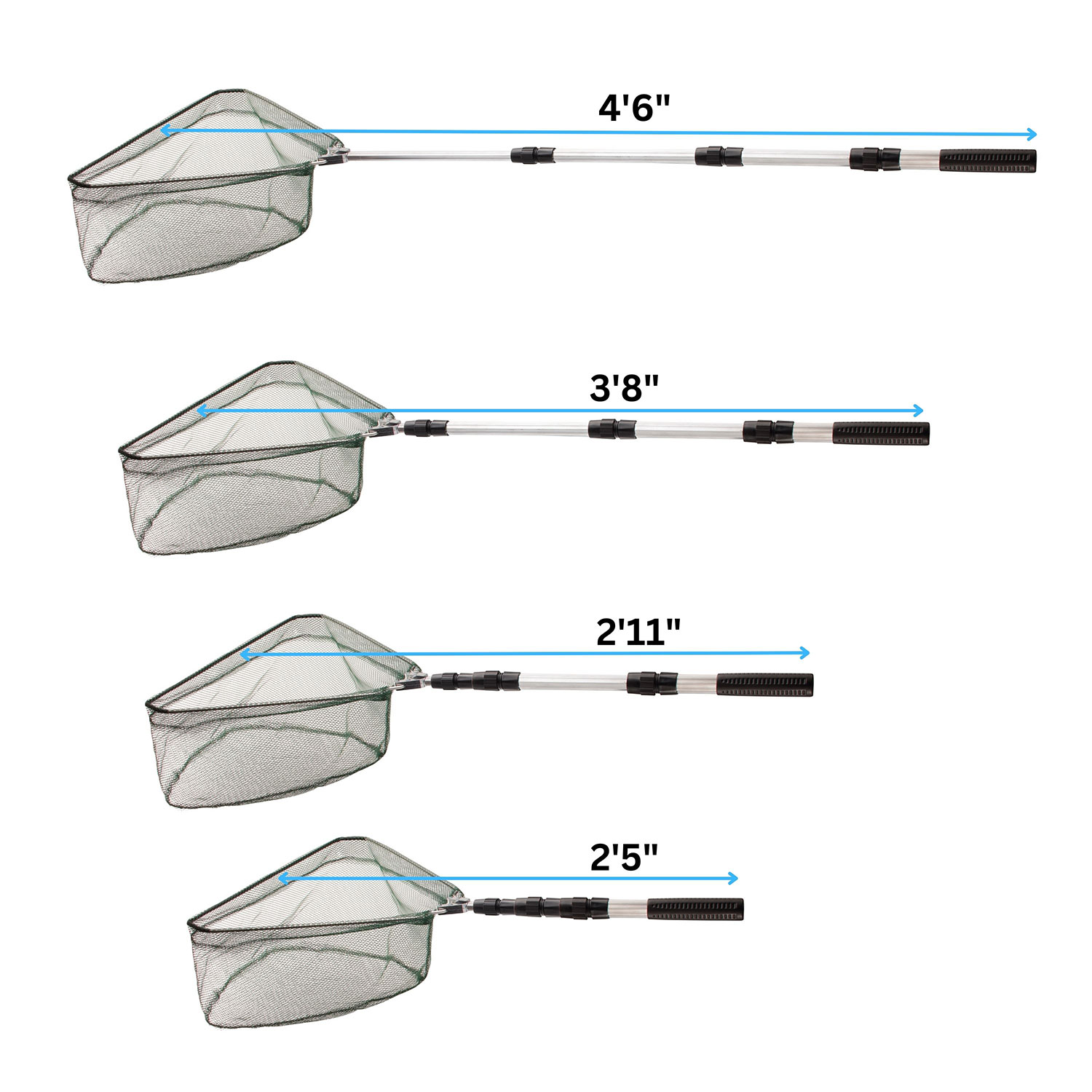 Telescopic Folding Fish Net - Pennington Aquagarden