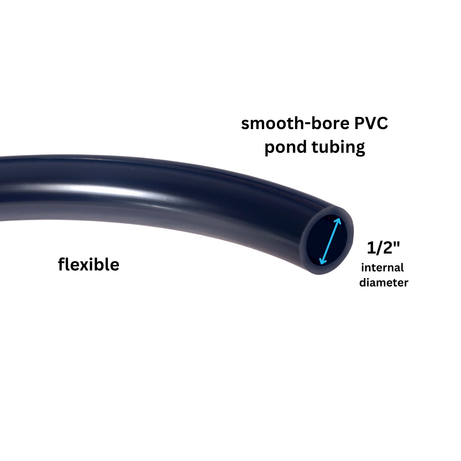 Flexible Tubing with Clamps 15ft x 1/2" - Pennington Aquagarden